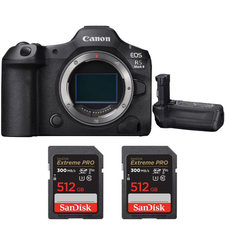 Appareil photo hybride Canon EOS R5 Mark II + Canon BG-R20 + 2 SanDisk ...