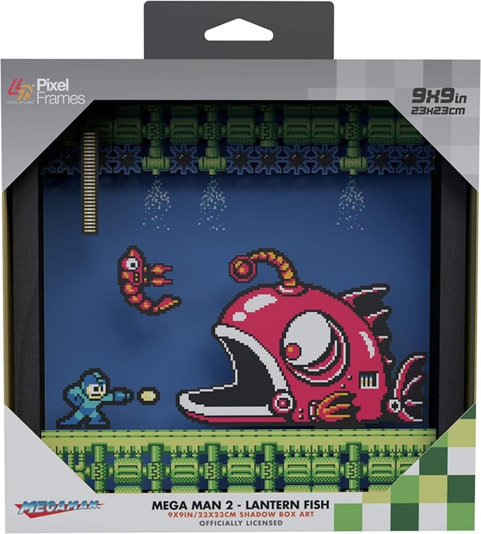 Marcos de píxeles Mega Man 2 Lantern Fish - 23x23 cm - Pixel Frames