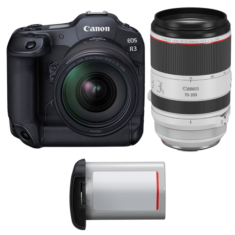 Appareil photo hybride Canon EOS R3 + RF 24-70mm f/2.8 L IS USM + RF 70 ...