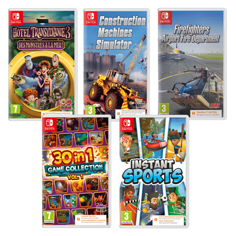 Pack 5 jeux pour enfants Nintendo Switch (Code in a Box) - Nintendo