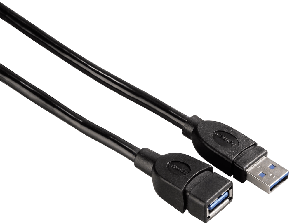 Rallonge USB 3.0, USB A mâle - USB A femelle, Blindé, Noir, 3,00m