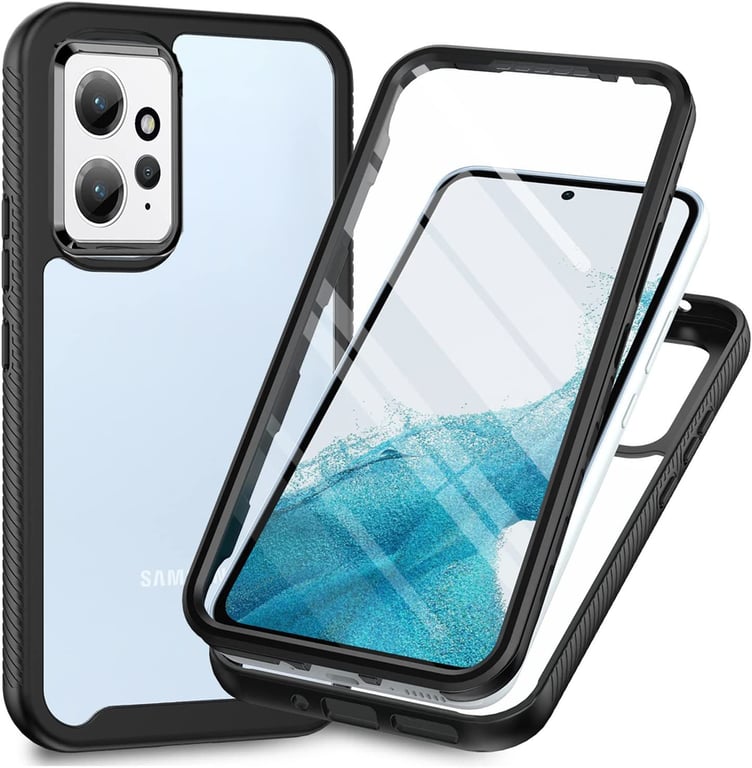 Xiaomi Redmi Note 12 4G coque 360 degrés intégrale full noir - Xeptio