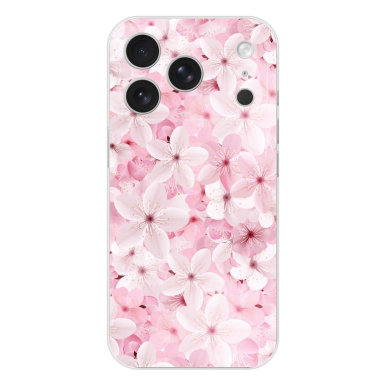 Coque en silicone - Compatible pour Apple iPhone 17 Pro - design sakura ...