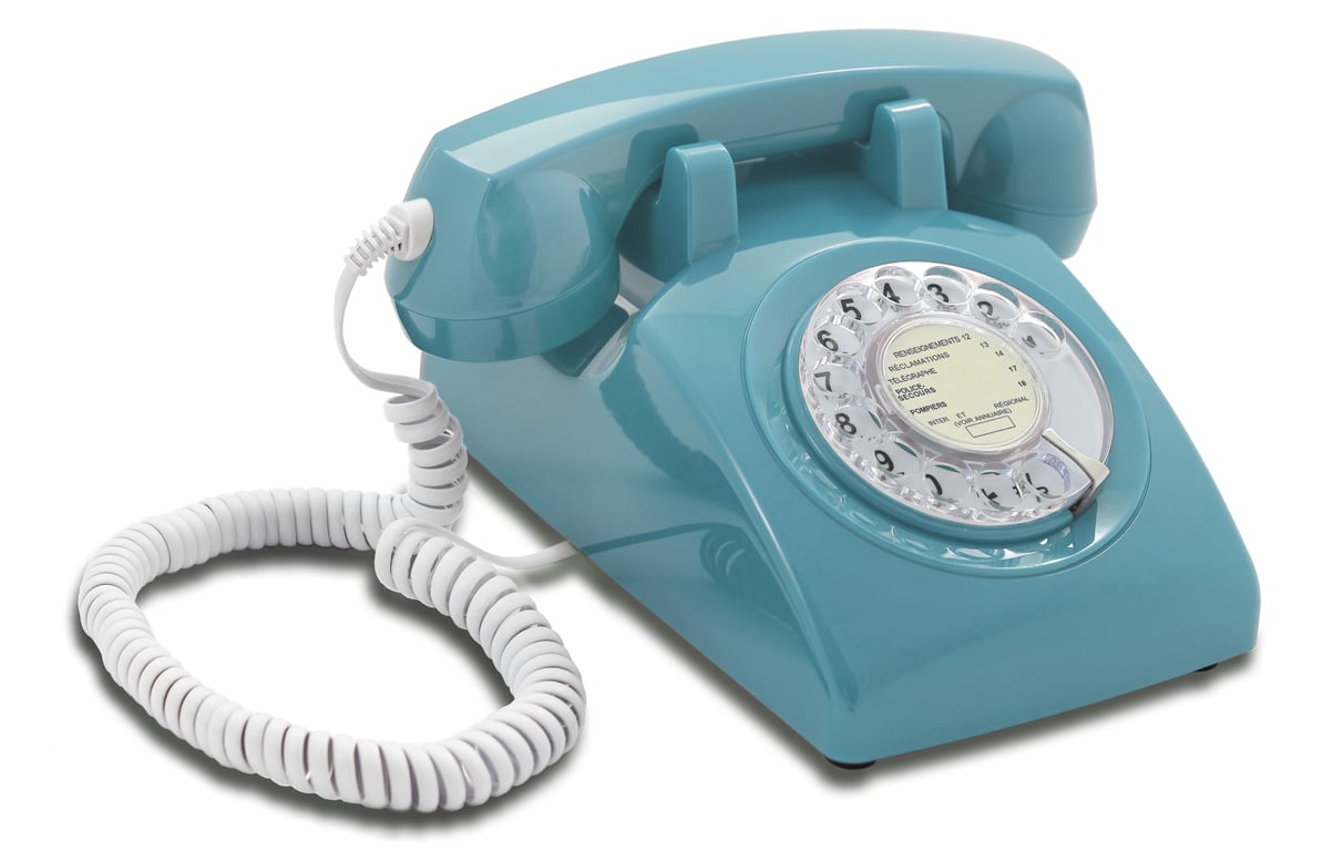 Téléphone fixe filaire rétro vintage avec cadran rotatif - Opis Technology