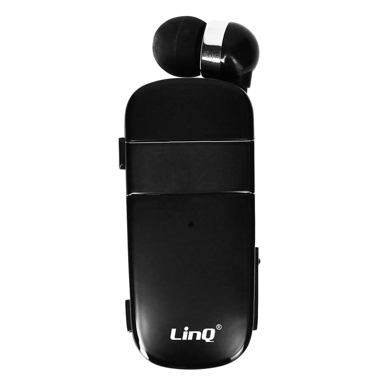 Auricular Bluetooth Multipuntos Autonomía 10h Cable Retráctil R8344 LinQ Negro - LinQ