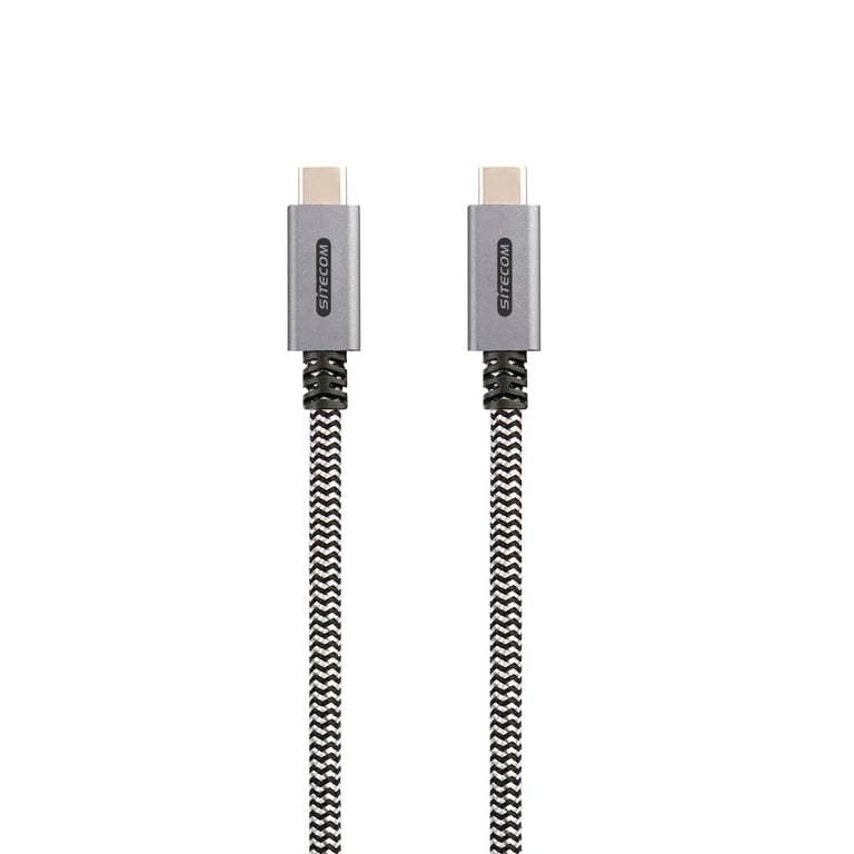 Câble USB 3.1 G1 - USB-C/USB-C Plaqué or Tissus CA-002 - Sitecom