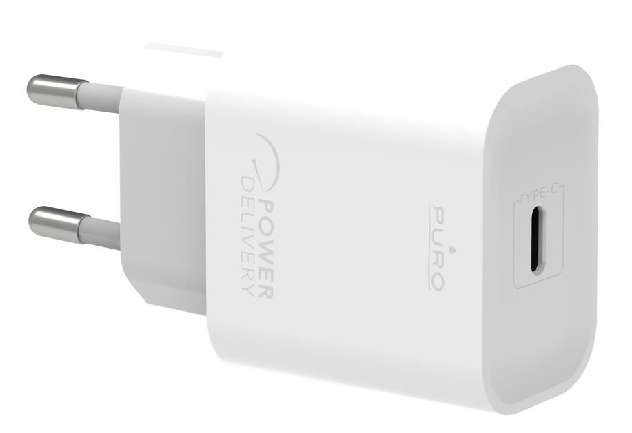 Puro 20W Ultra-rápido USB C PD Home Charger Blanco - Puro