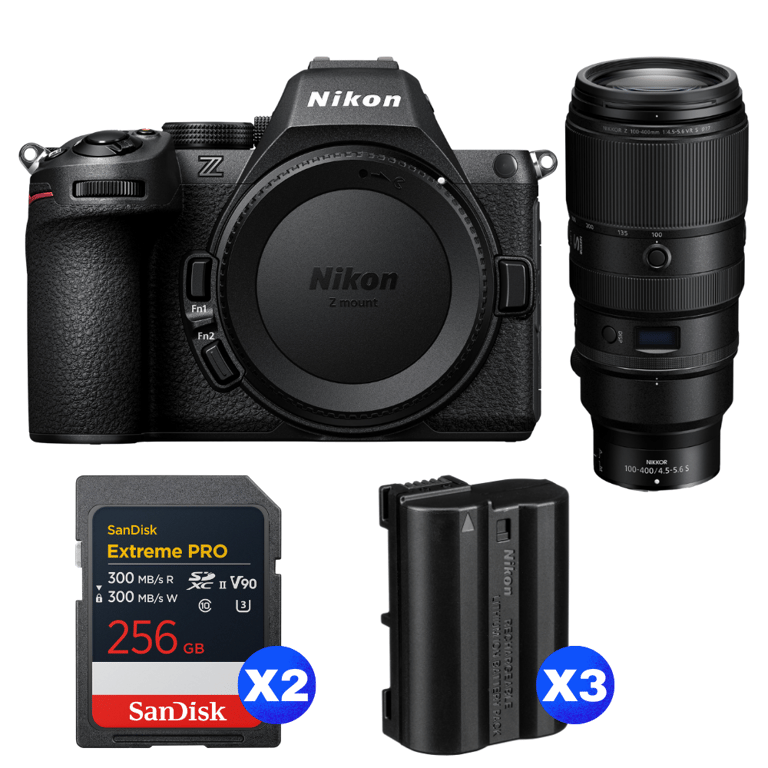 Appareil photo hybride Nikon Z5 II + 100-400mm f/4.5-5.6 VR S + 2 ...