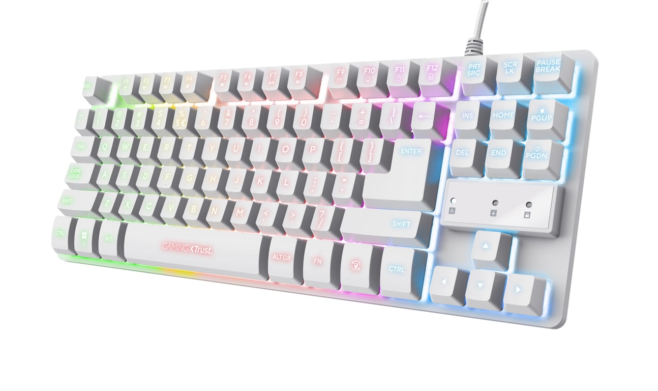 Trust GXT 833W clavier Gaming USB QWERTY Italien Blanc - Trust