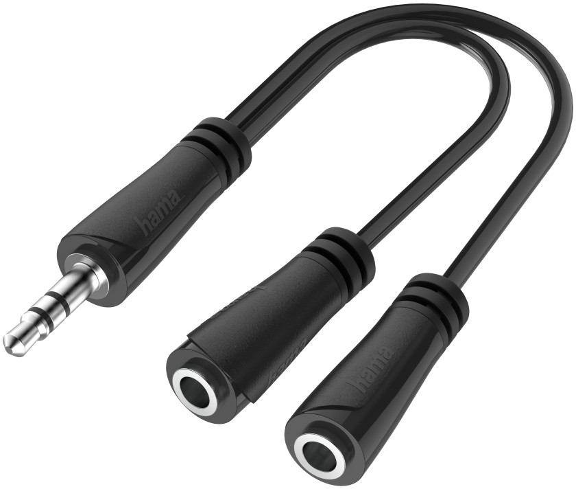 Splitter audio, fiche jack mâle 3,5 mm - 2 jacks femelles 3,5 m, stéréo