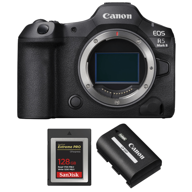 Fotocamera mirrorless Canon EOS R5 Mark II + 1 SanDisk 128GB Extreme ...