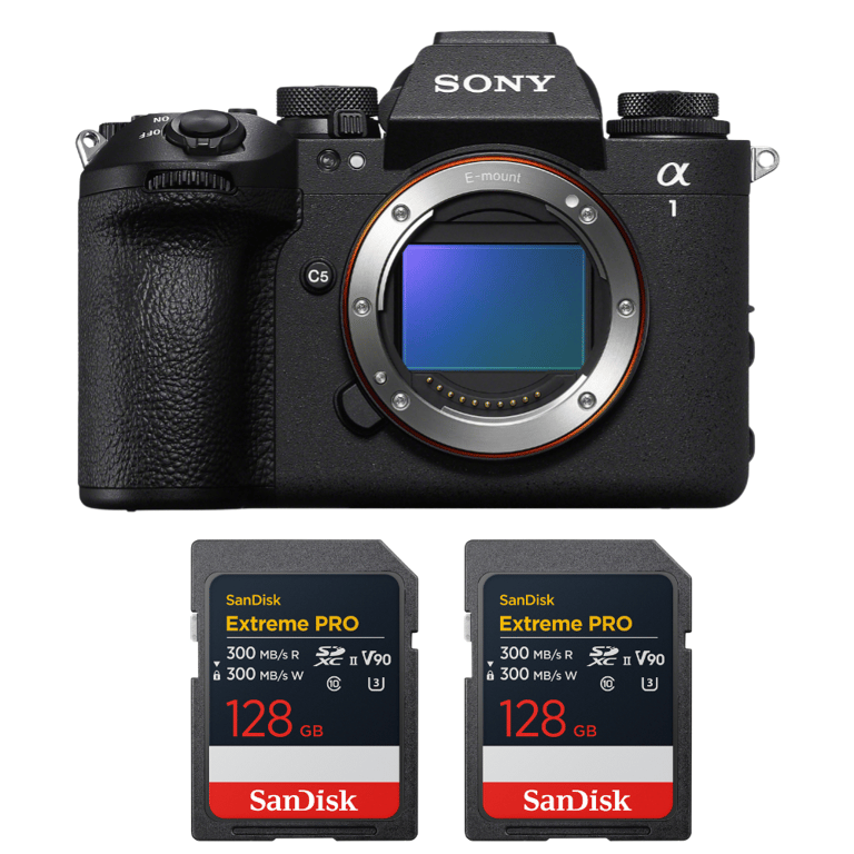 Cámara híbrida Sony Alpha 1 II + 2 SanDisk 128GB Extreme PRO UHS-II ...