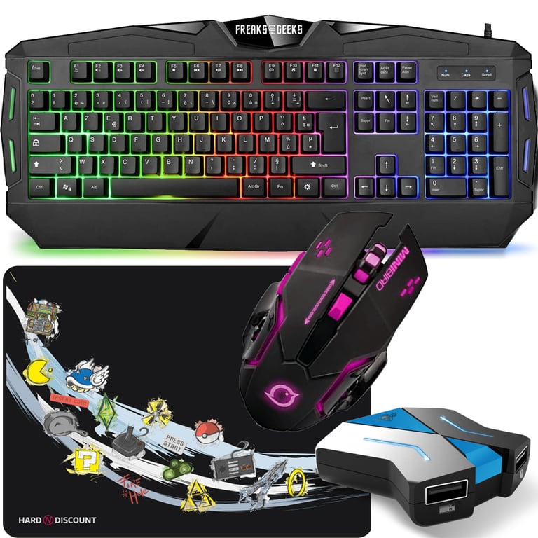 Pack Cross Gamer V2 Clavier Souris Tapis Convertisseur pour Xbox One ...