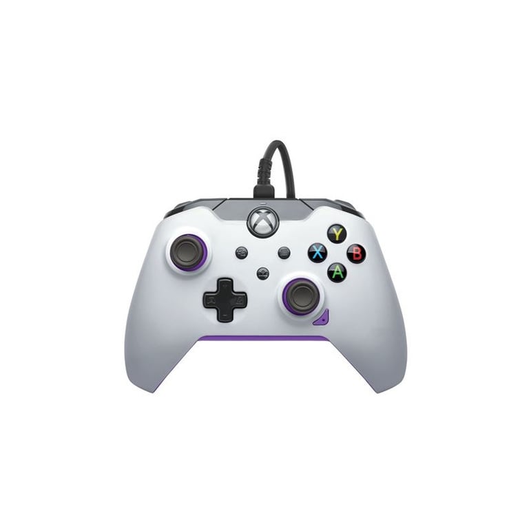 Mando con cable Pdp para Xbox y PC Blanco y morado - Pdp