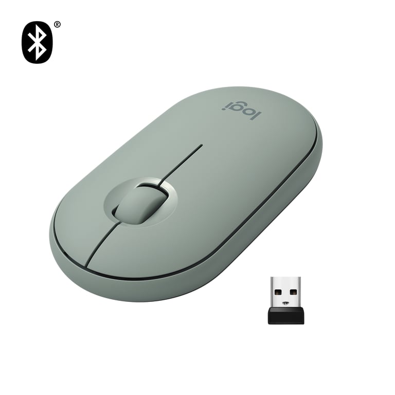 Logitech Pebble M350 ratón Ambidextro RF Wireless + Bluetooth Óptico ...
