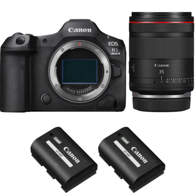 Appareil photo hybride Canon EOS R5 Mark II + RF 35mm f/1.4 L VCM + 2 ...