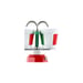 Cafetière Bialetti Mini Italia 90 ml Rouge avec 2 Tasses - Bialetti