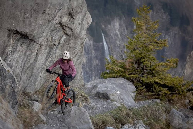 ROCKRIDER 29" FULL SUSPENSION ELECTRIC MOUNTAIN BIKE E-EXPL 520 S 2024 ...