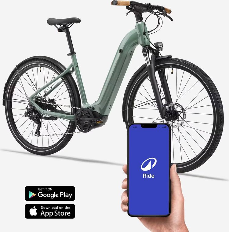 ROCKRIDER LOW FRAME MID-DRIVE MOTOR ELECTRIC HYBRID BIKE E-ACTV 500 ...