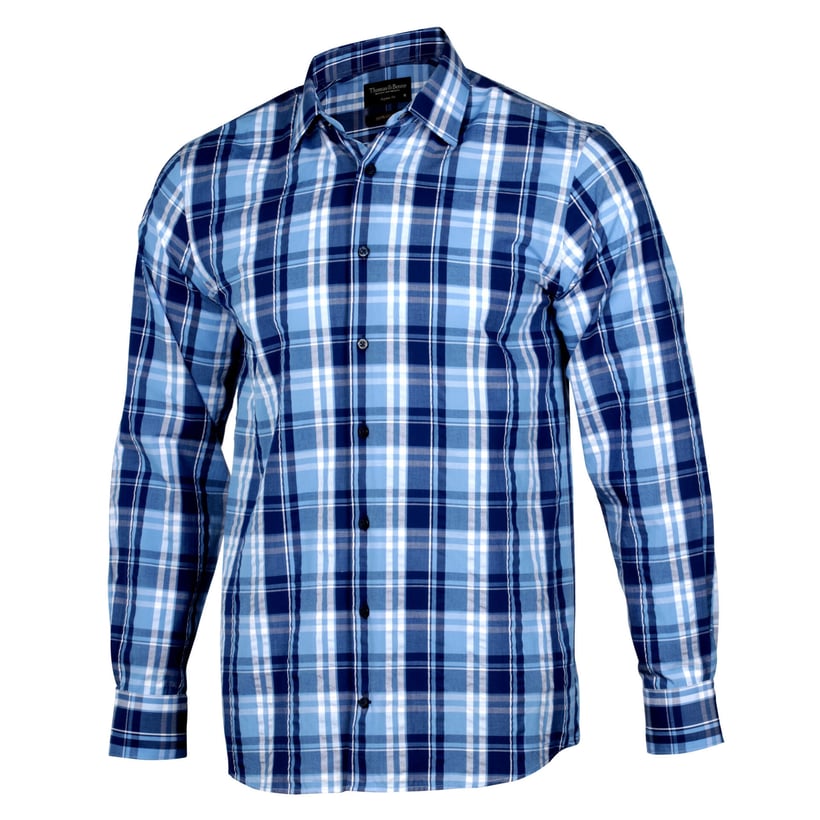 Light blue navy check shirt - Thomas and Benno Master Light blue navy check shirt - Thomas and Benno Master