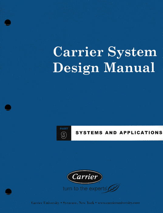 Carrier System Design Manual - HVAC - HVAC/R & Solar Carrier System Design Manual - HVAC - HVAC/R & Solar