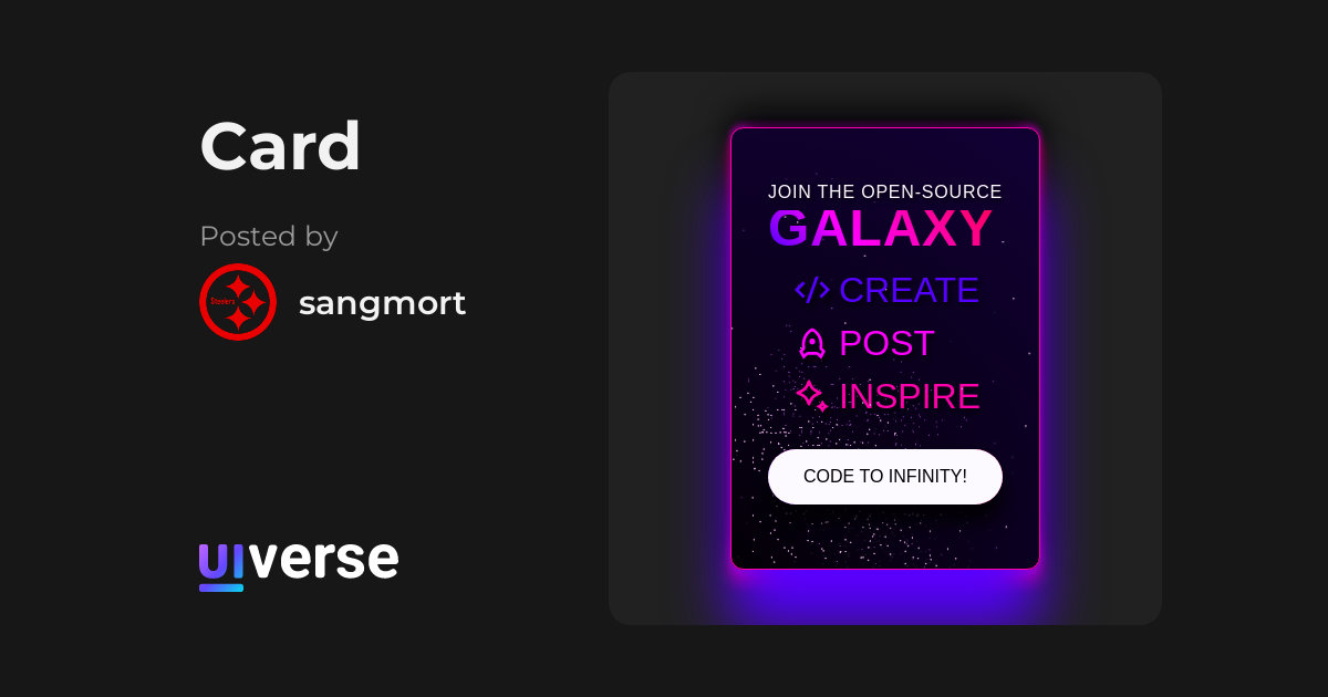 Card by sangmort made with CSS | Uiverse.io