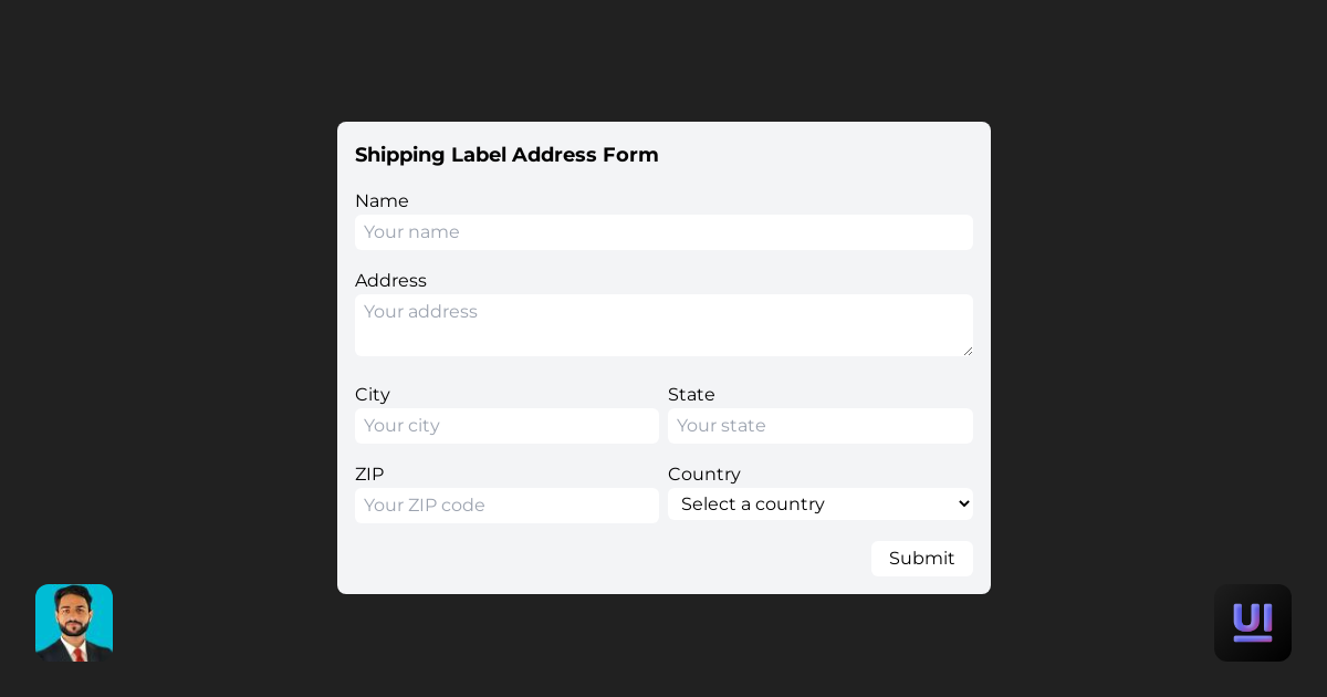 Form by themrsami made with Tailwind | Uiverse.io
