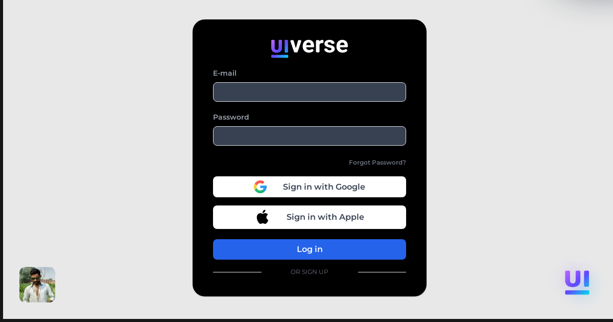 Form by themrsami made with Tailwind | Uiverse.io