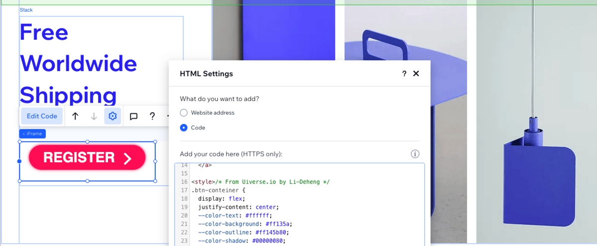 How to Embed Custom Code to your Wix Site