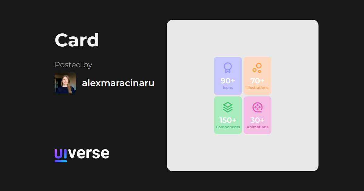 Card by alexmaracinaru made with CSS | Uiverse.io