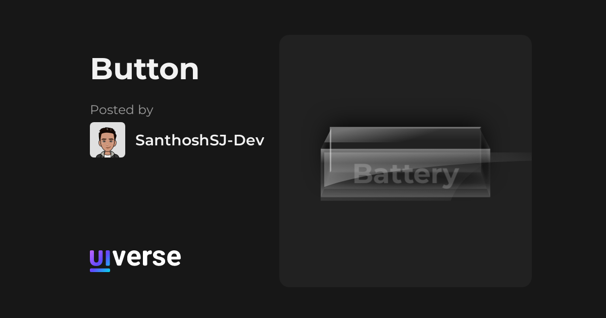 Button by santhoshsj-dev made with CSS | Uiverse.io