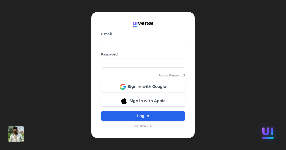 Form by themrsami made with Tailwind | Uiverse.io