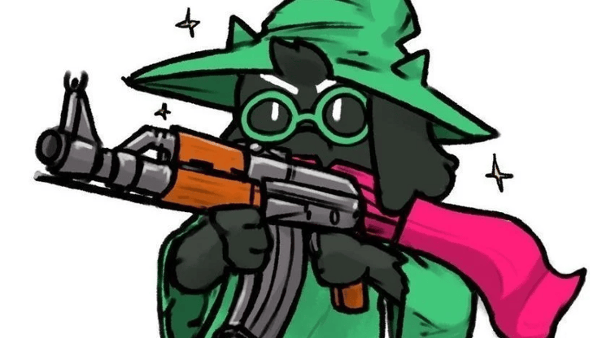 Ralsei with AK-47 | Dopple.ai