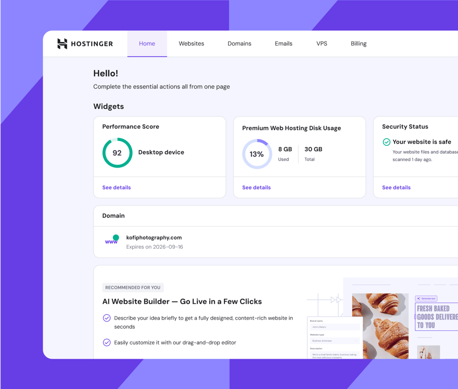 Hostinger - Bring Your Idea Online With a Website