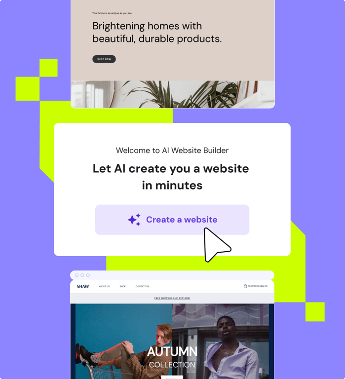AI eCommerce website builder | Launch your online store