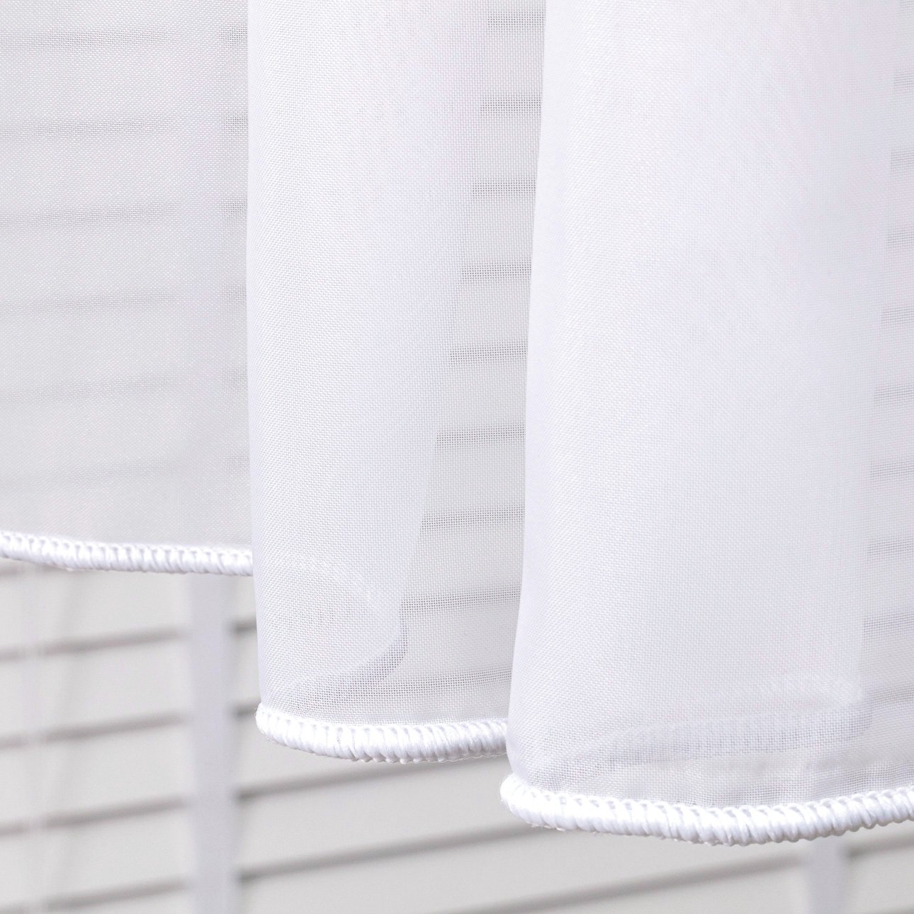 Gardine mit Ösen, weiss, 901-00 - Dekoria.de