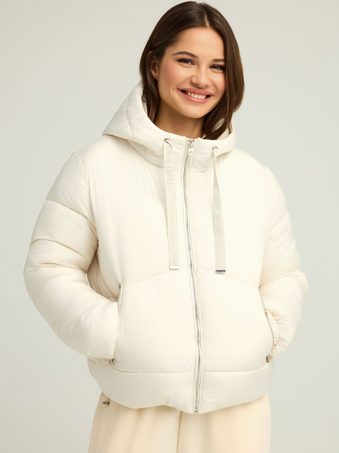 FUNKY BUDDHA – PUFFER JACKETS WOMEN OFF WHITE FBL012-111-01 ...
