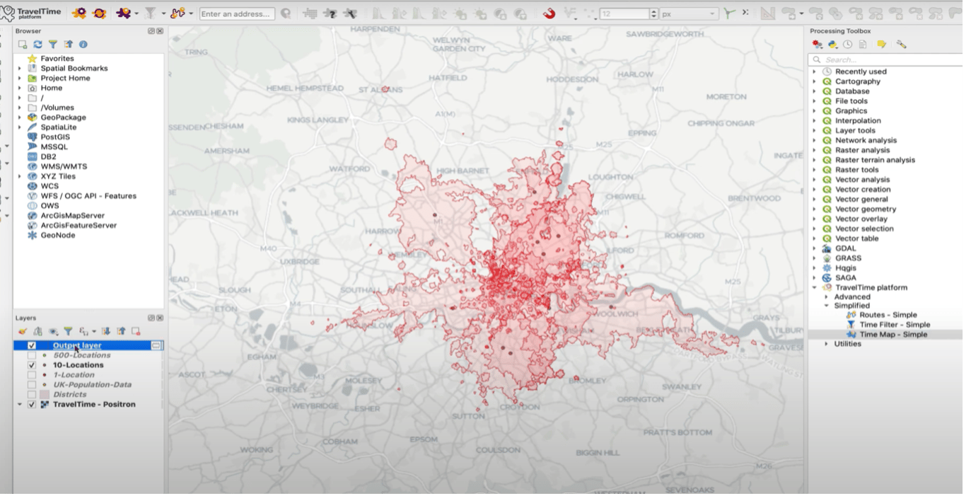 How to Create Isochrones with the TravelTime QGIS Plugin | Blog