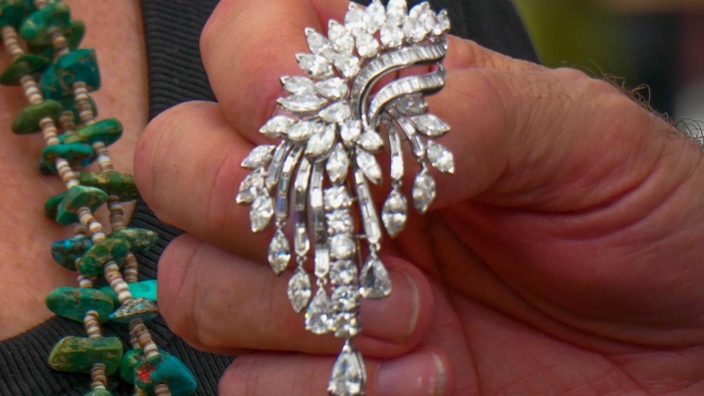 Appraisal: Van Clief Diamond & Platinum Brooch, ca. 1960 – WABE