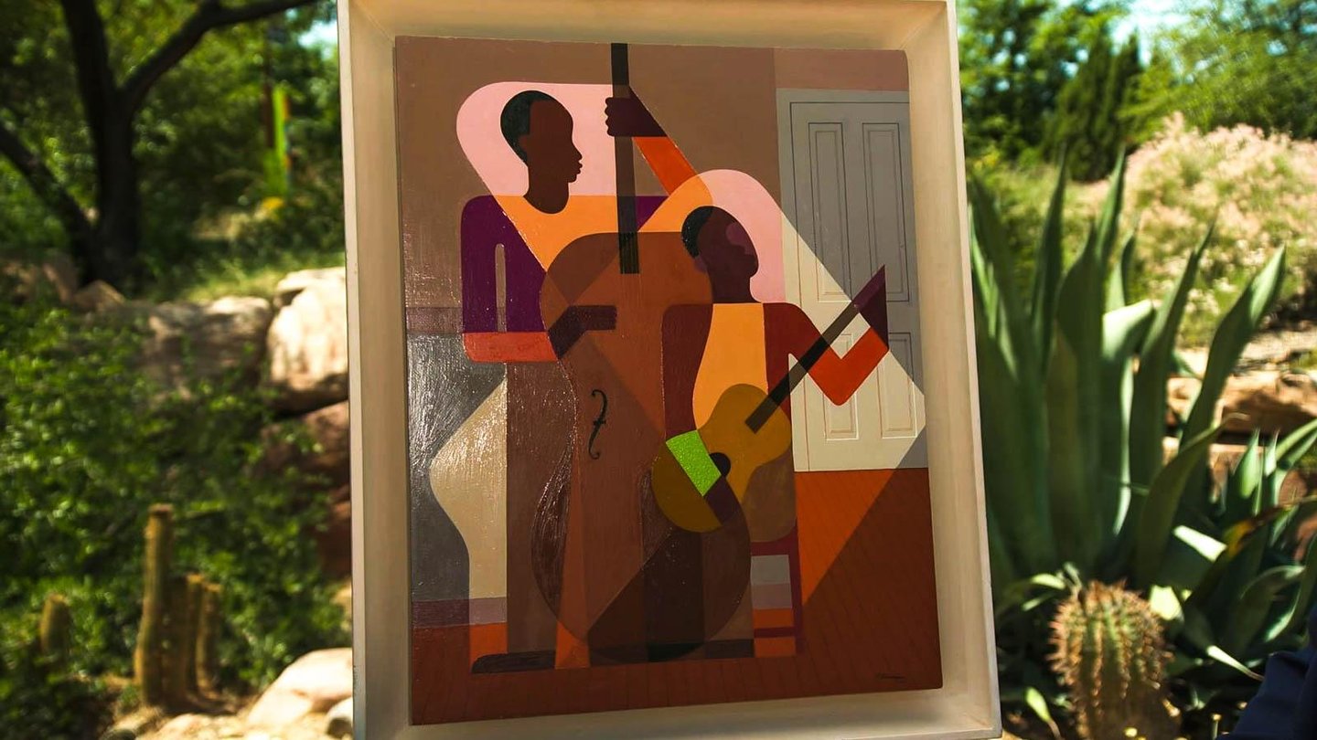 Appraisal: 1941 Ben Cunningham “Musicians III” Oil Painting – WABE