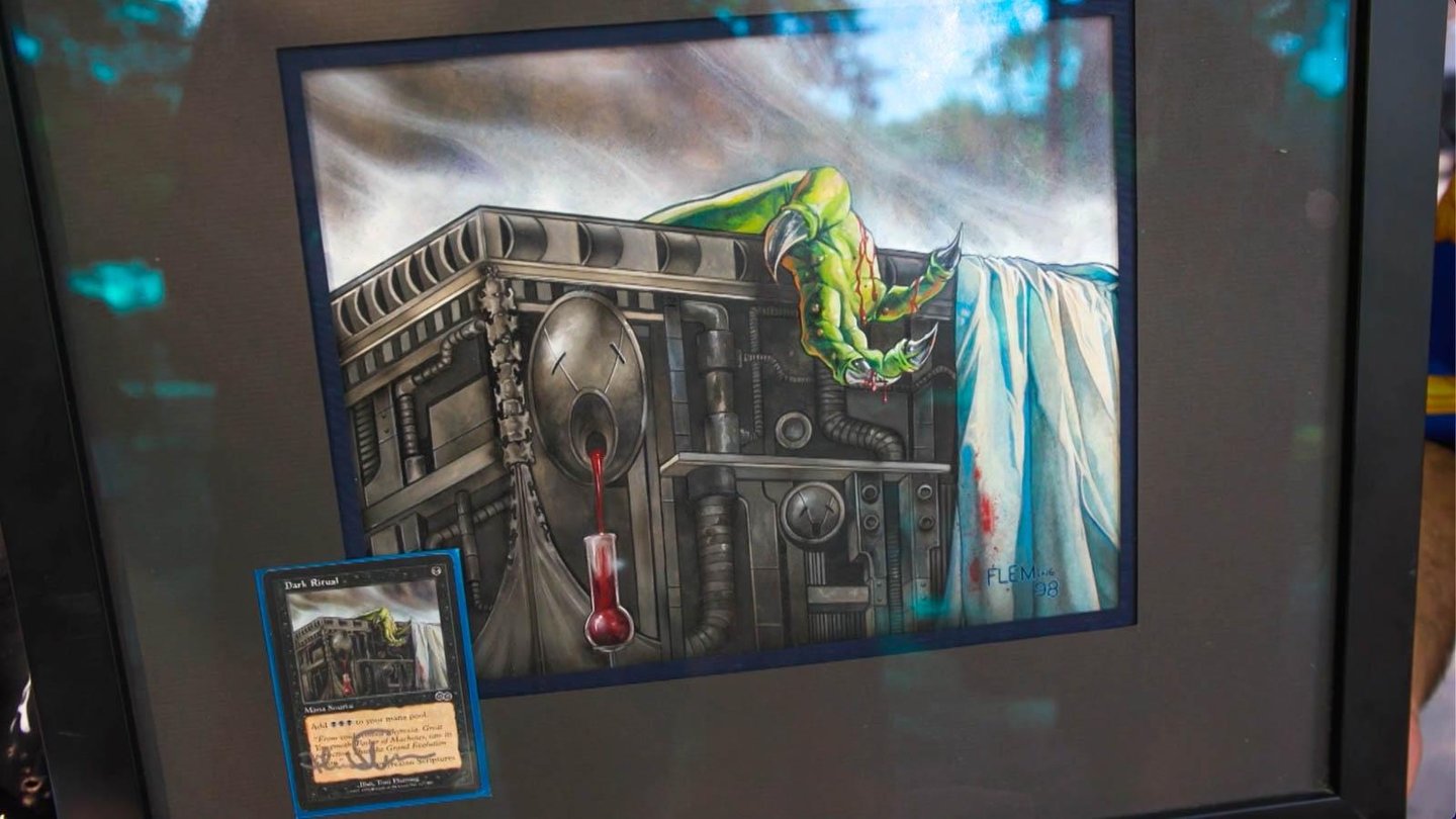 Appraisal: 1998 Magic: The Gathering “Dark Ritual” Trading Card Art – WABE