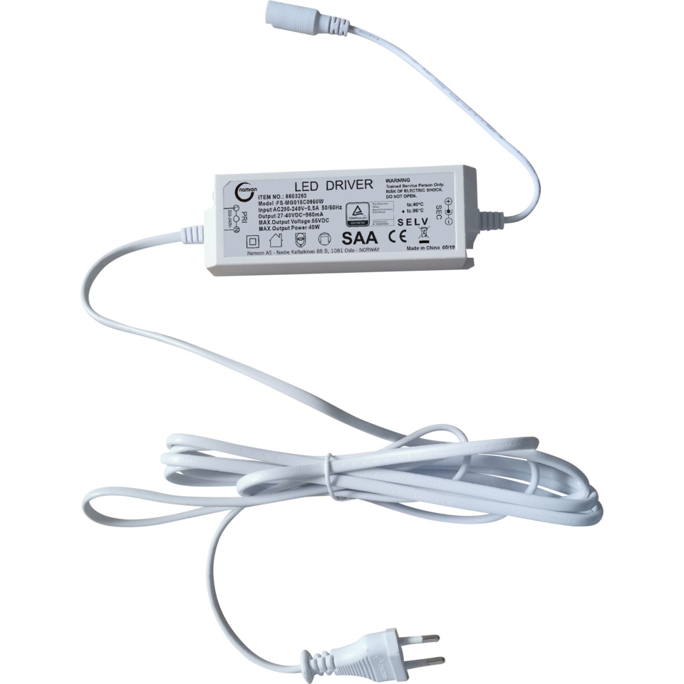 Namron Driver til LED panel 40W 960ma | Namron