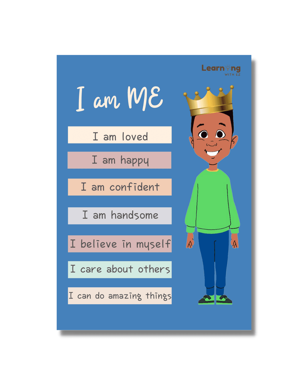 I am ME Positive Affirmation Poster (Sammy) | Wakuda