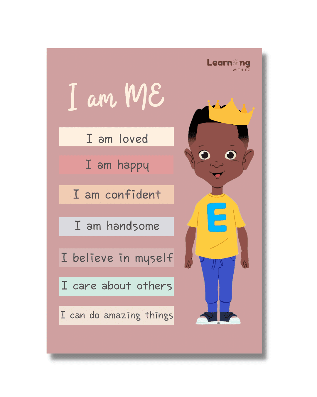 I am ME Positive Affirmation Poster (Ez) | Wakuda