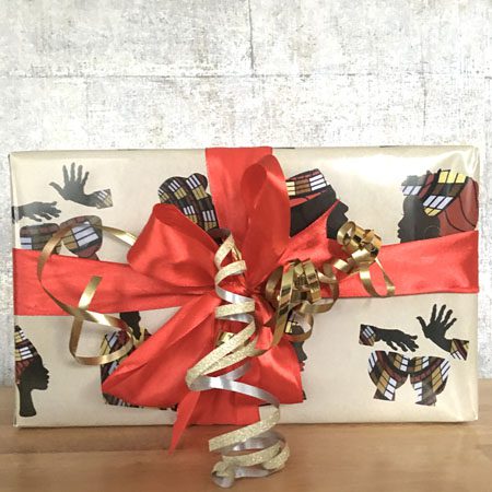Red gold wrapping paper 2 sheets | Wakuda