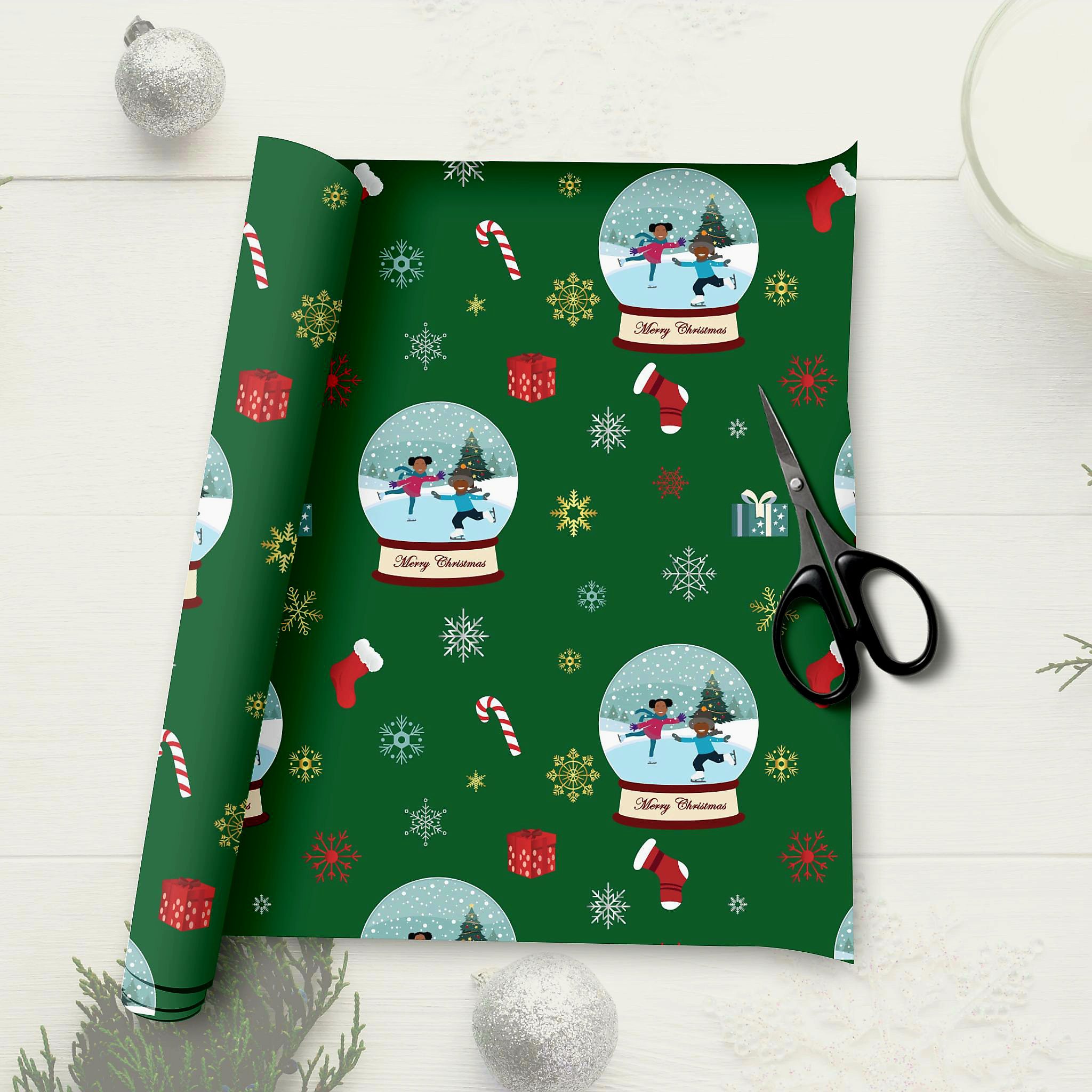 Christmas Winter Globe Children Luxury Wrapping Paper | Wakuda