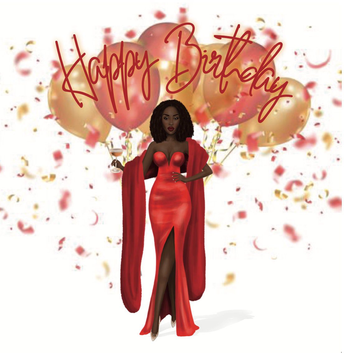 Ruby Diva Happy Birthday Card | Wakuda