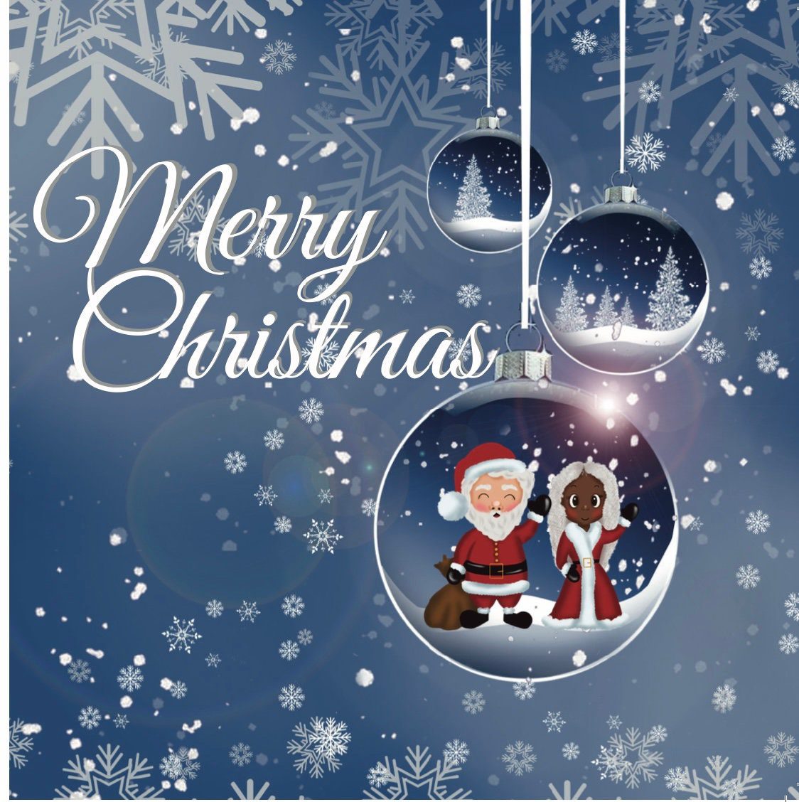 Santa and Mrs Claus - Christmas Bauble Wrapping Paper | Wakuda