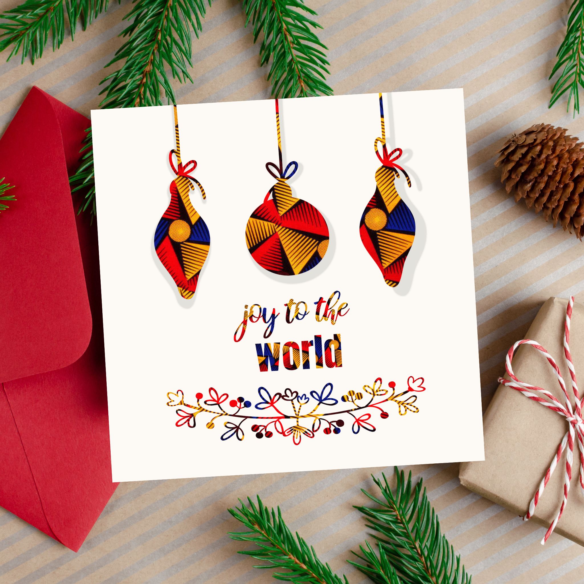African Print Afrocentric Christmas Card Set | Wakuda