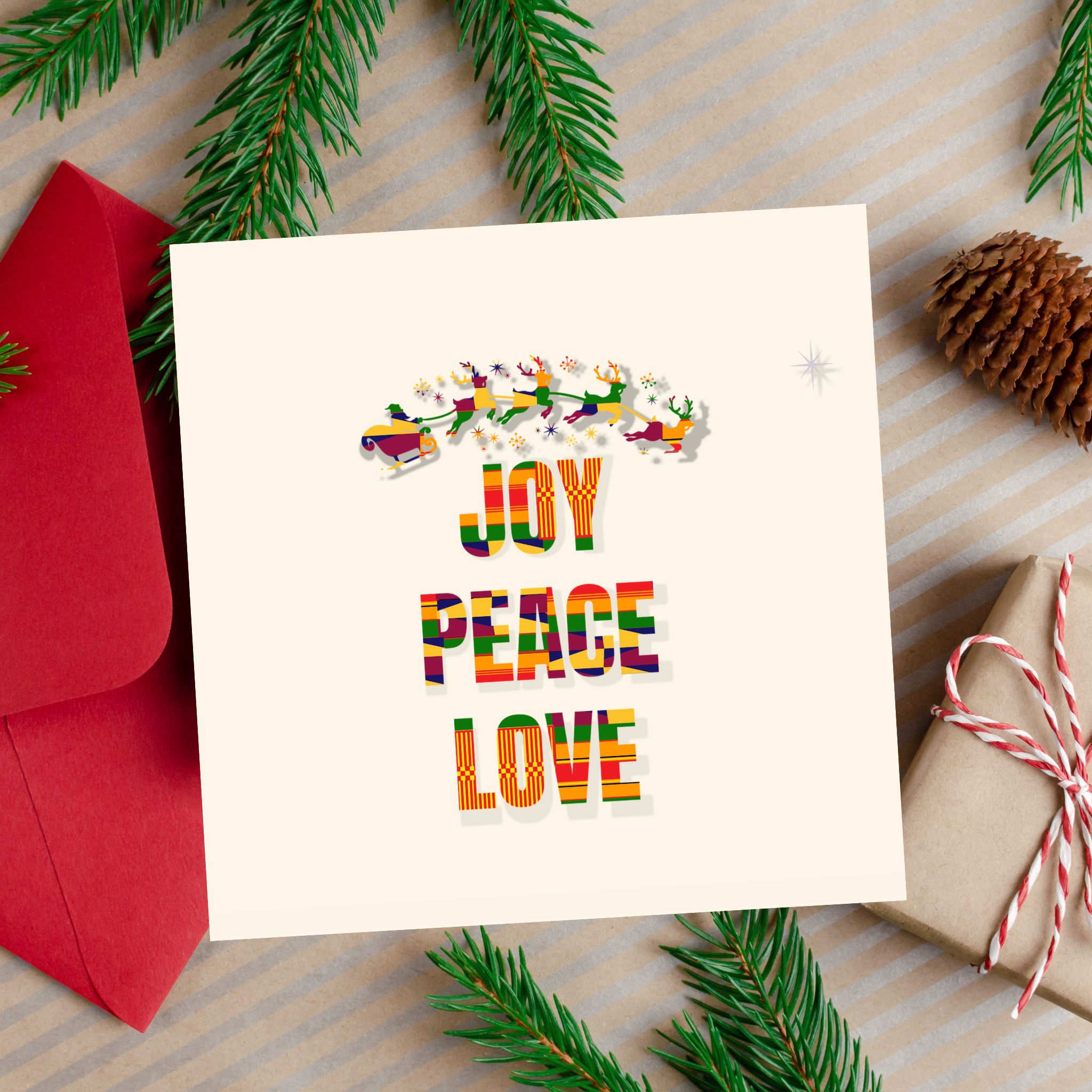 African Print Afrocentric Christmas Card Set | Wakuda